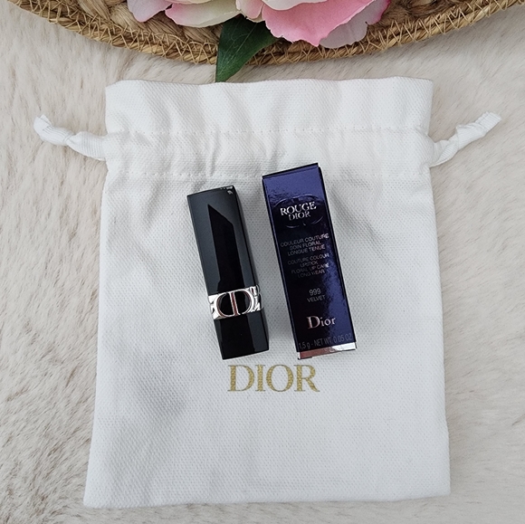 Dior | Makeup | Dior Lip Mini And Dior White Pouch | Poshmark